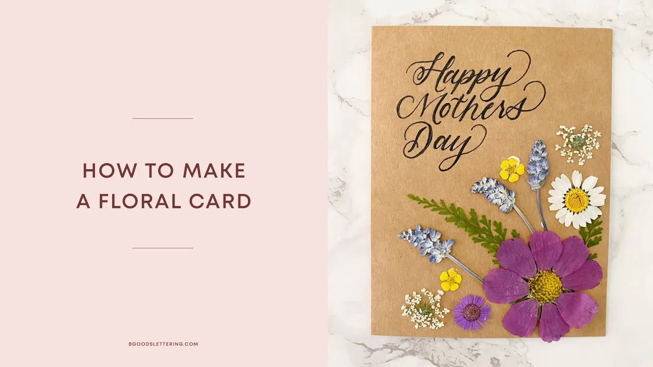 How to make a floral greeting card (with real flowers)
